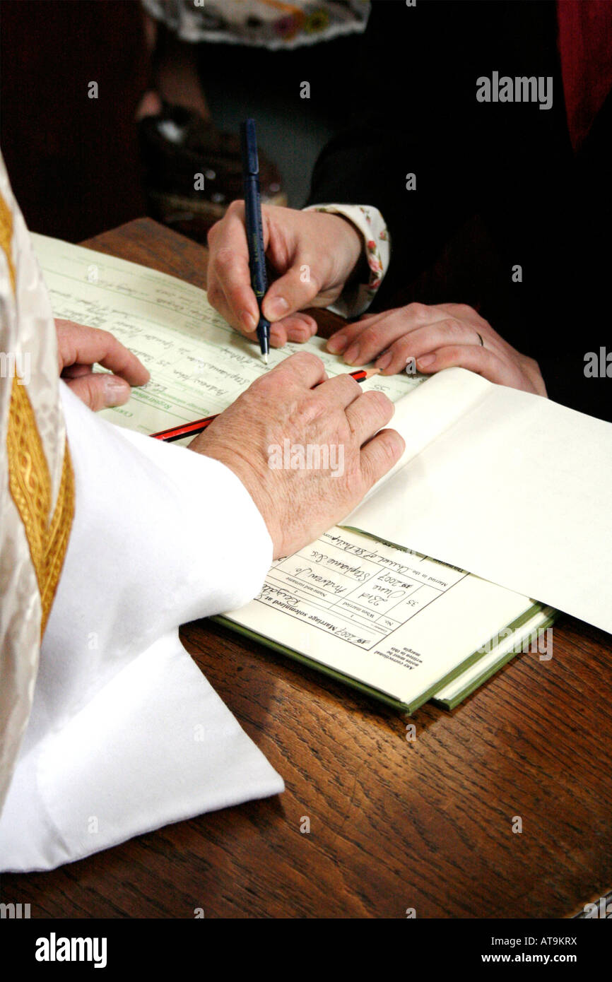 The Wedding Signing Ceremony Stock Photo - Alamy