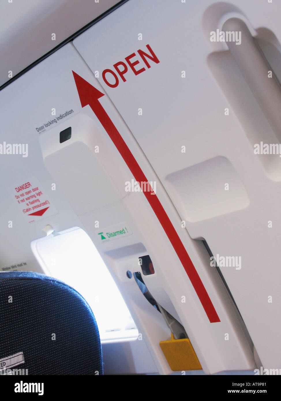 Emergency exit plane hi-res stock photography and images - Alamy