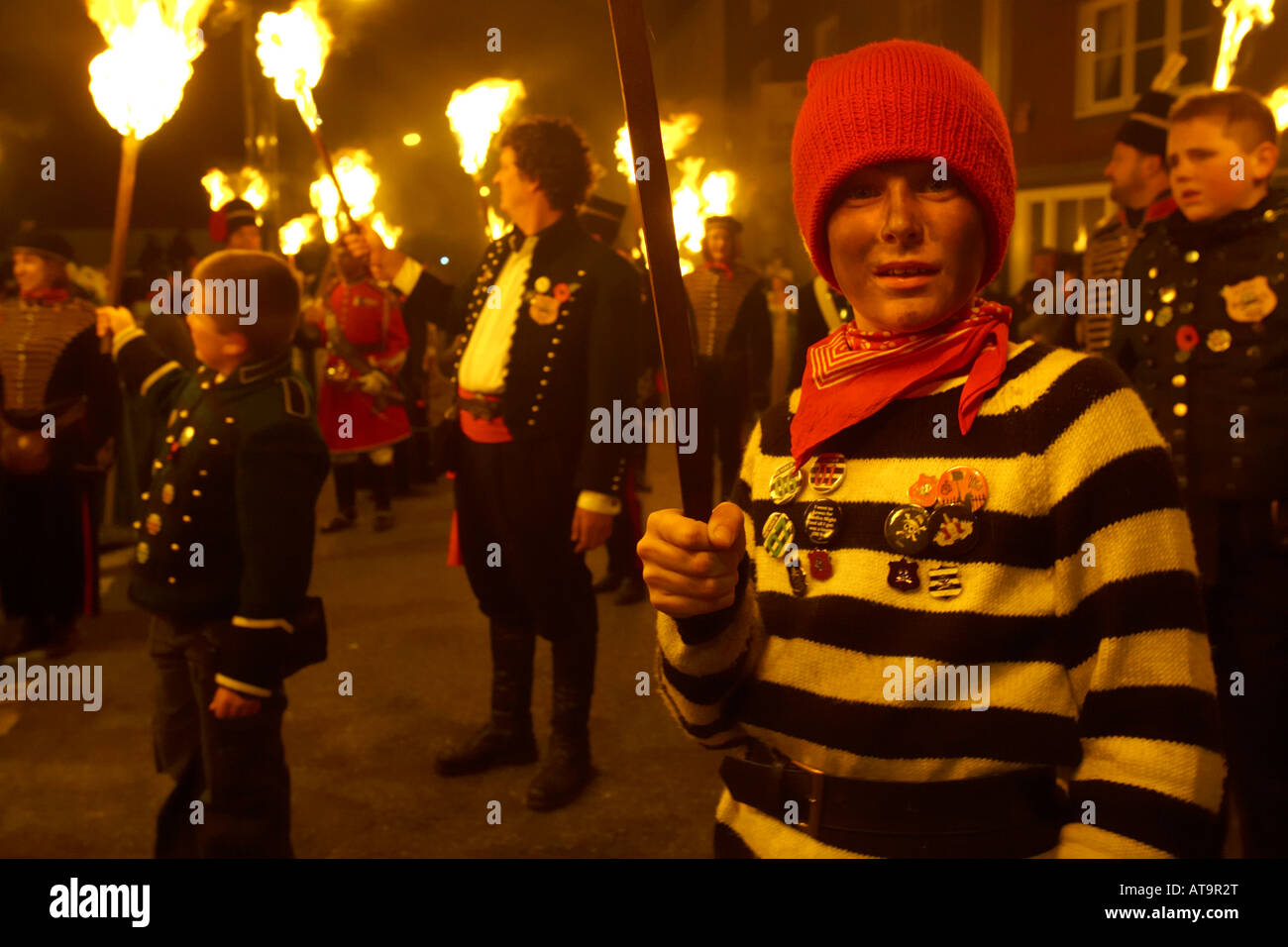 Guy Fawkes Night ( Bonfire Night ) , Lewes , Sussex , Uk Stock Photo ...