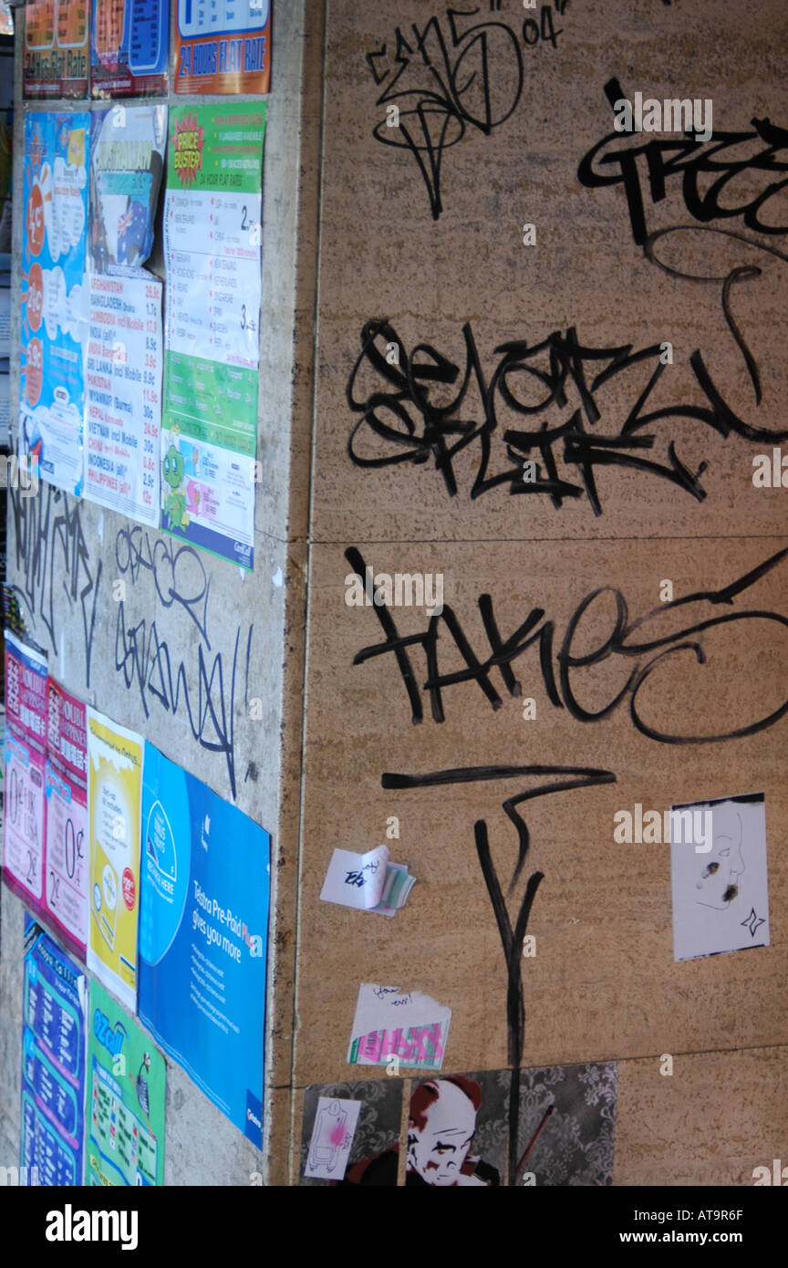 Graffiti & Posters Stock Photo - Alamy