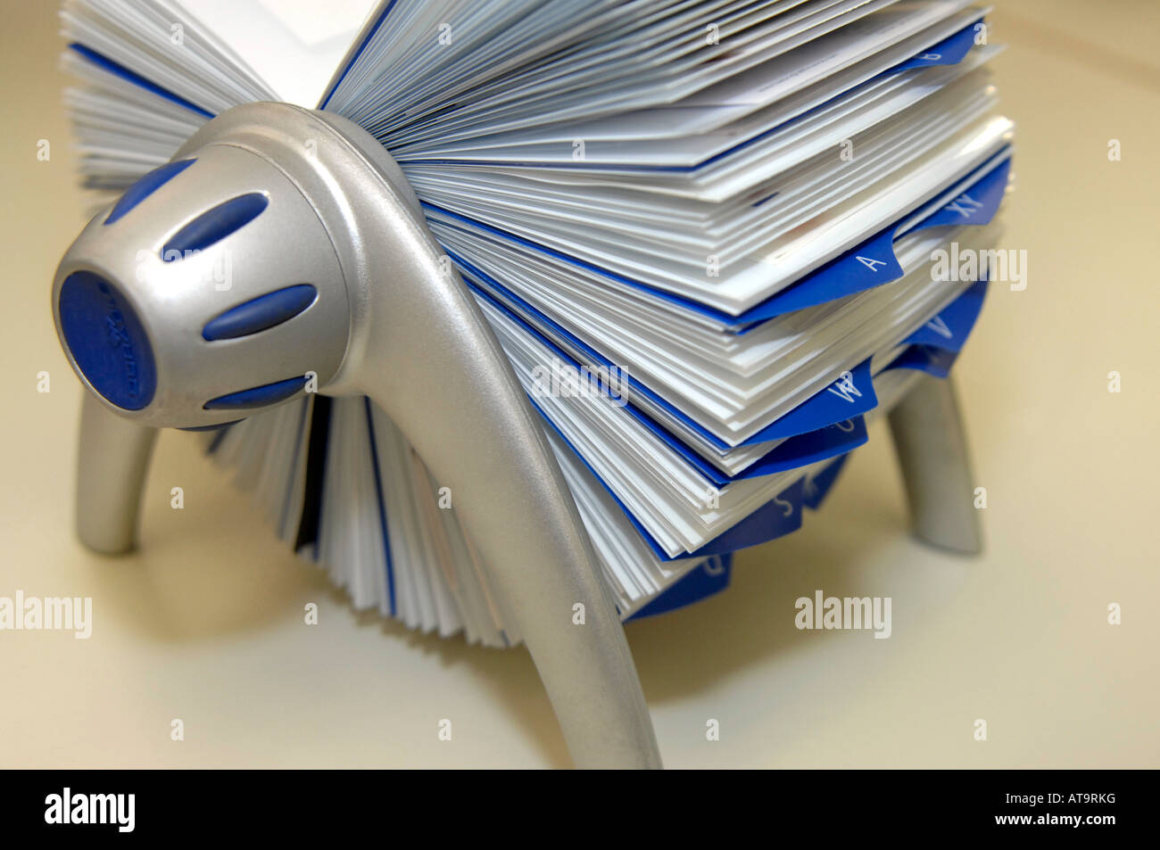 Rolodex contacts wheel, close up Stock Photo - Alamy