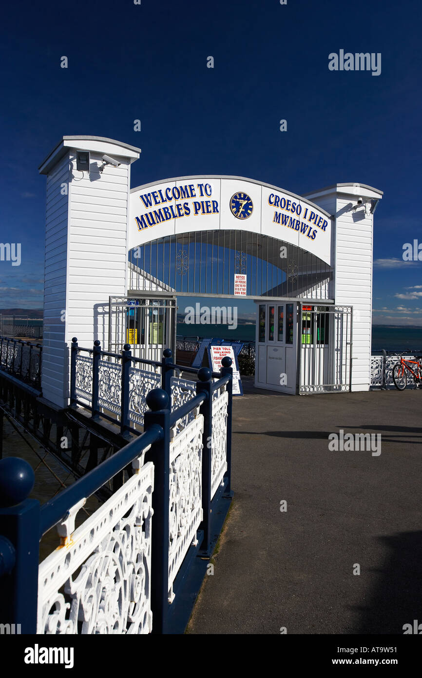 Mumbles Pier Entrance, Swansea, South Wales, UK Stock Photo - Alamy