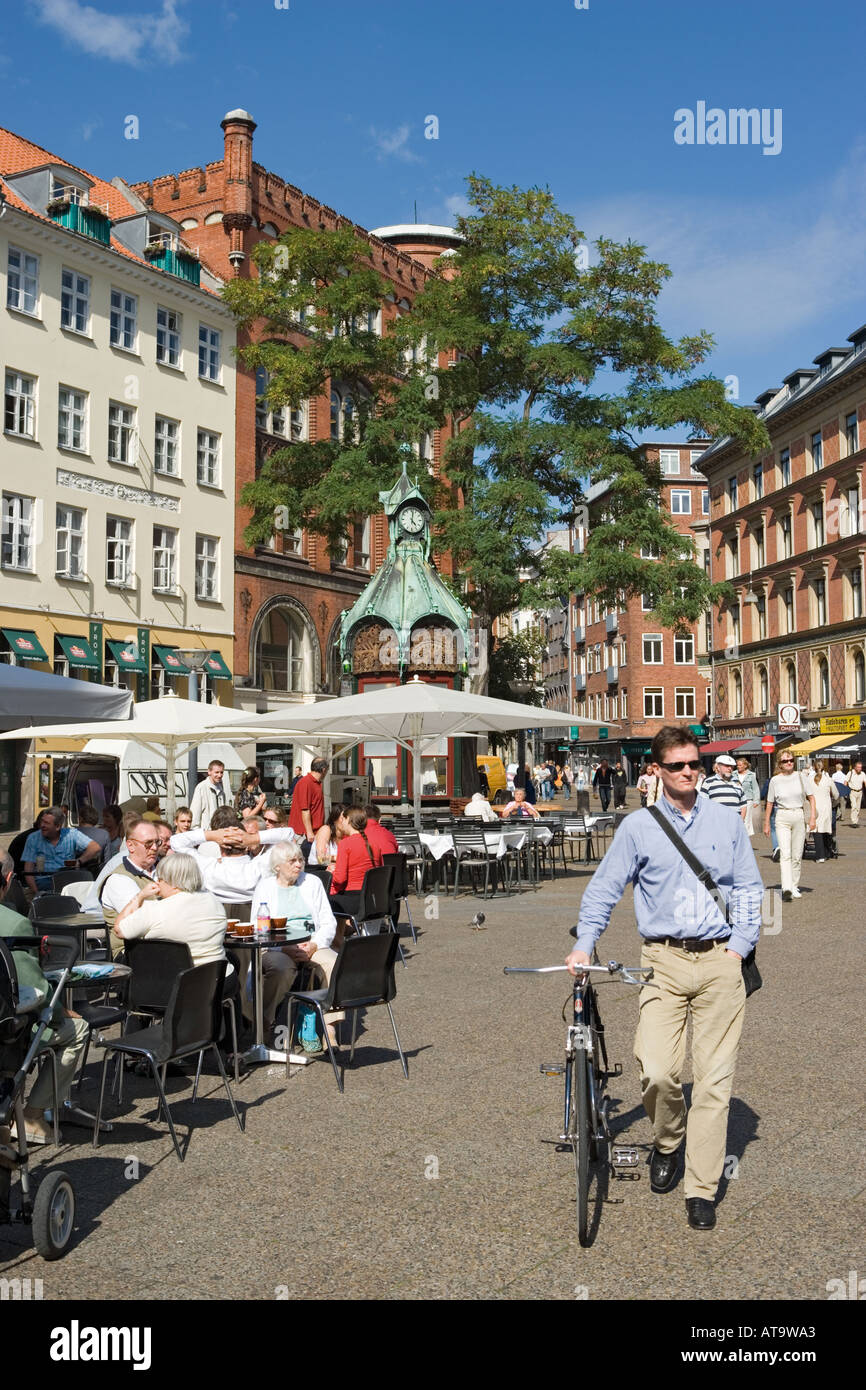 Copenhagen Denmark Street scene in Kultorvet showing cafe life Stock ...