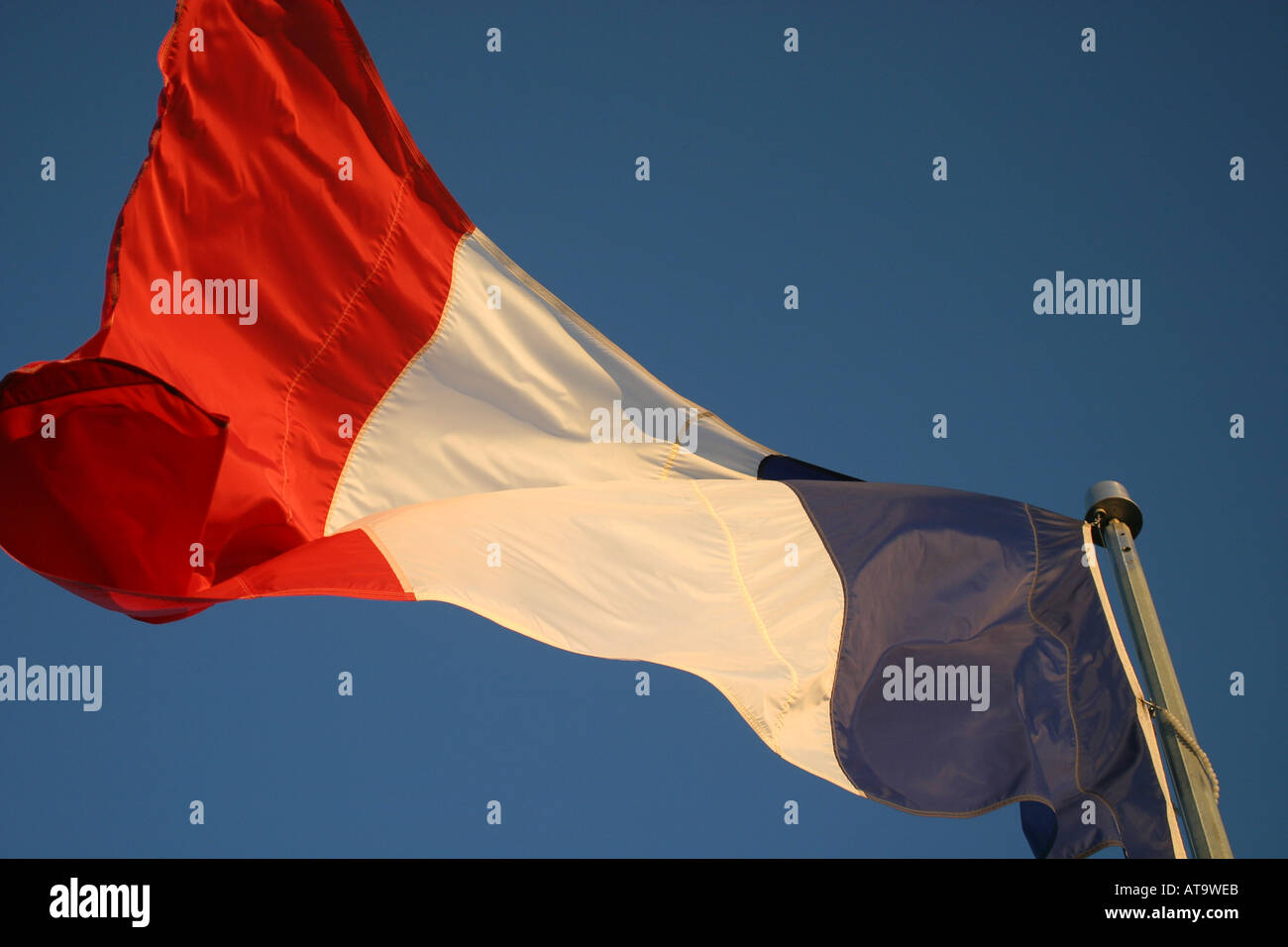 France flag in pole hi-res stock photography and images - Alamy