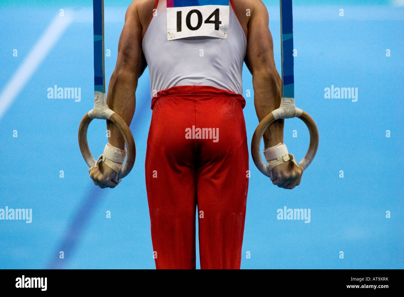 Gymnast on still rings hi-res stock photography and images - Alamy