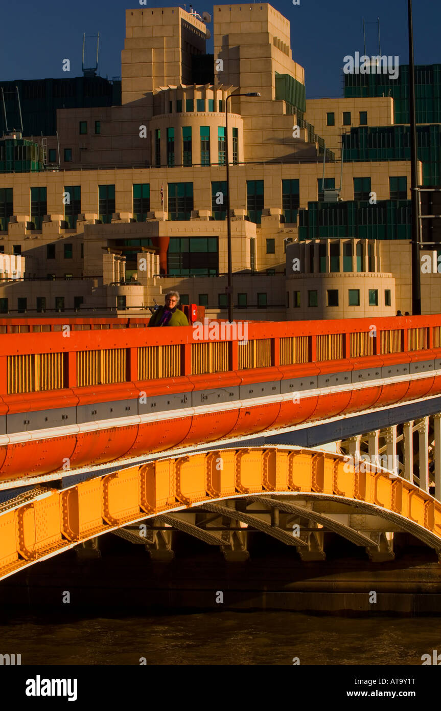 Vauxhall Bridge and Thames House by River Thames London United Kingdom ...