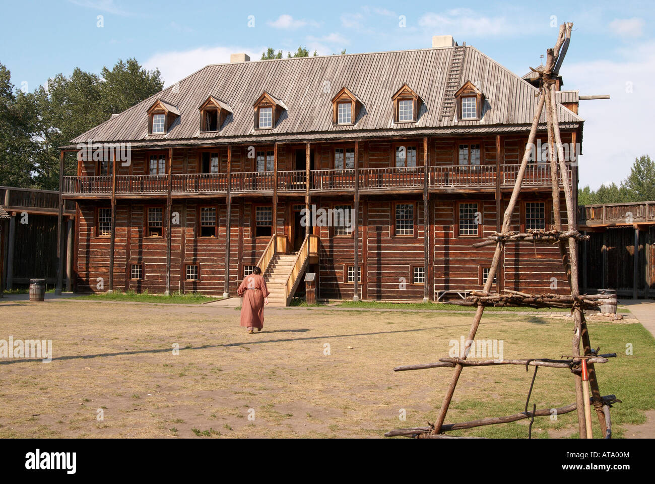 The fort at Fort Edmonton Park, Edmonton , Alberta, Canada Stock Photo ...