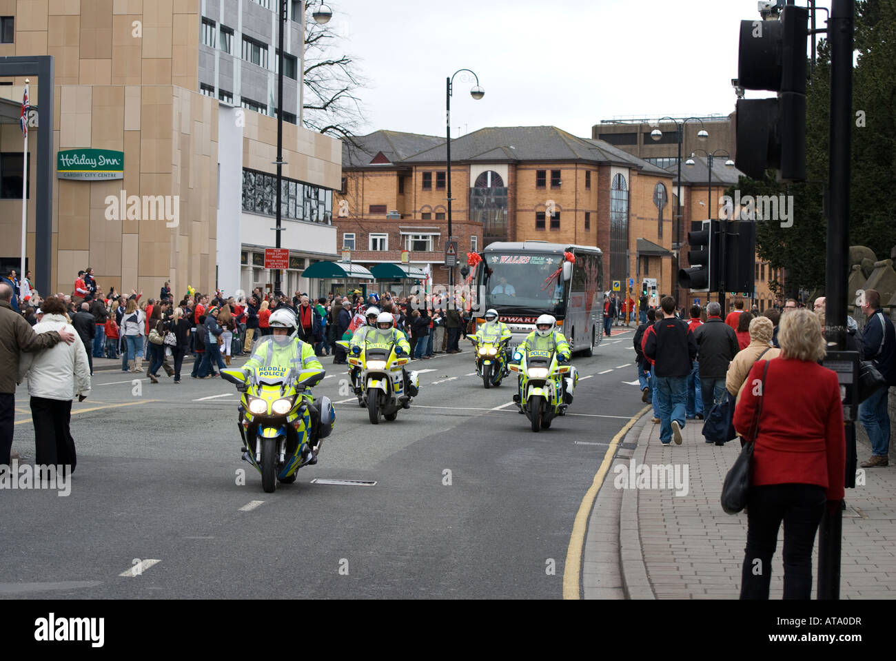 Team bus arrival hi-res stock photography and images - Alamy