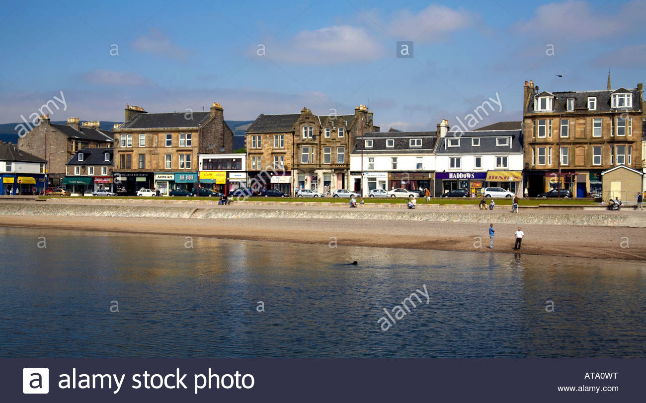 Helensburgh beach and promenade, Scotland Stock Photo - Alamy