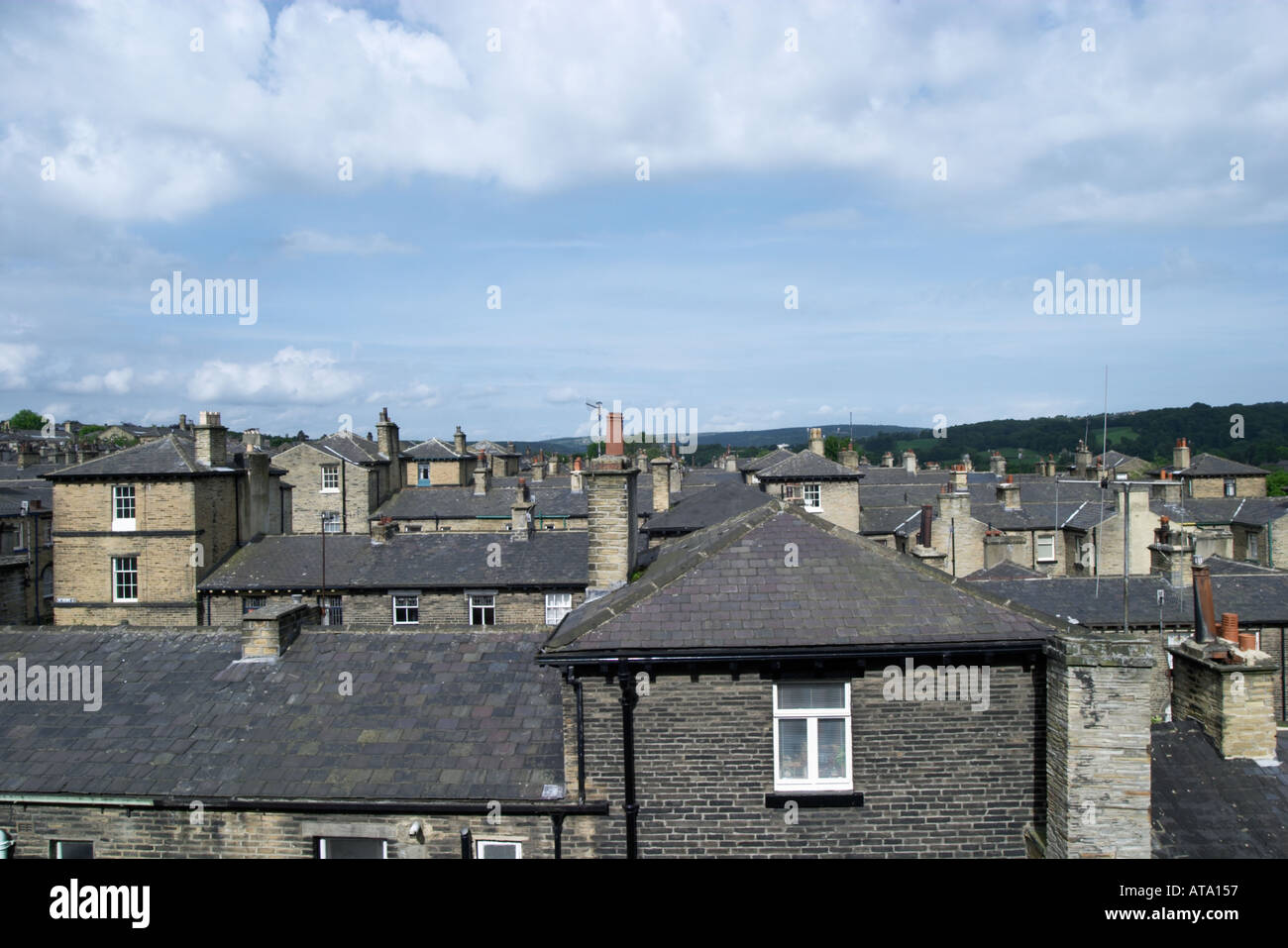 Rooftops in Saltaire Bradford West Yorkshire Stock Photo - Alamy