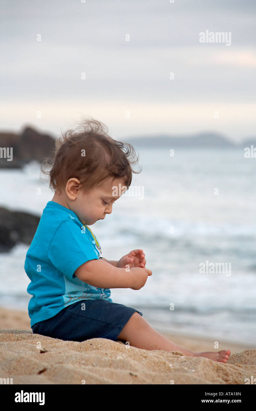 happy children at beach Stock Photo - Alamy
