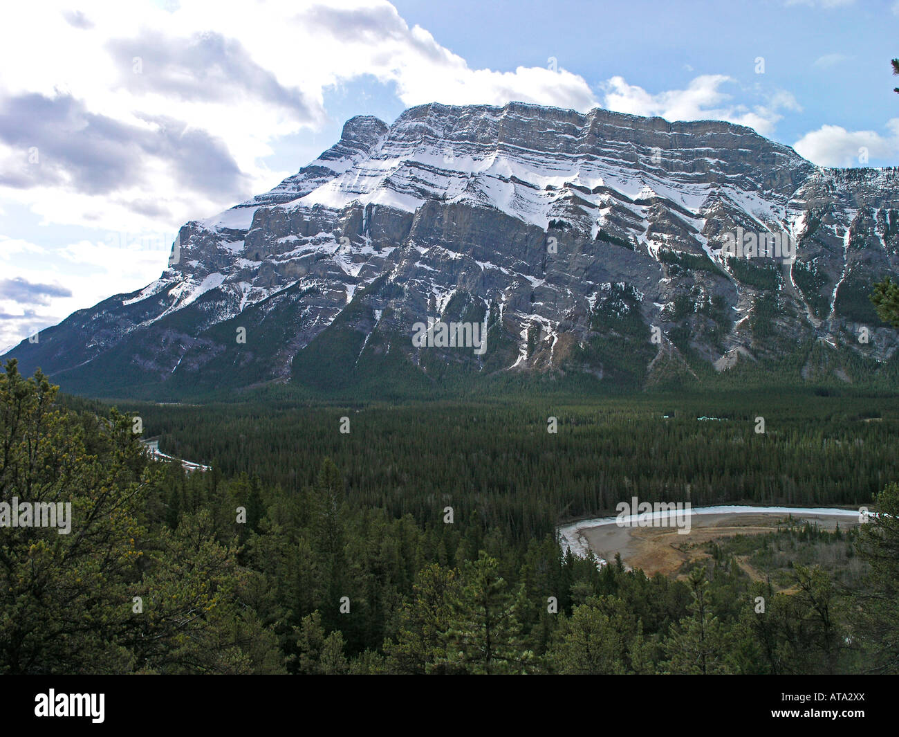 Mt Rundle Alberta Stock Photo - Alamy