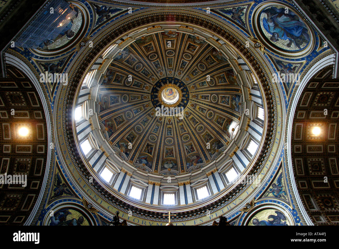 The inside of the dome of St. Peter's Basilica in Vatican City Stock ...