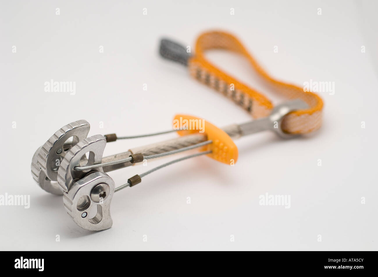 camming device used in rock climbing for protection during a fall Stock ...