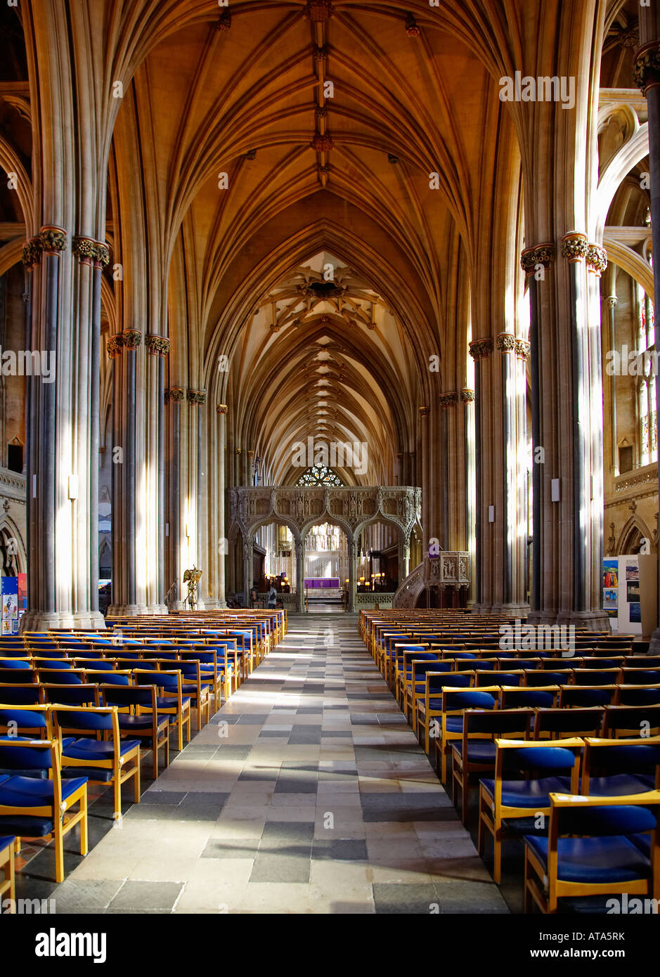 Interior of Bristol Cathedral, Bristol, Avon, England, UK Stock Photo ...