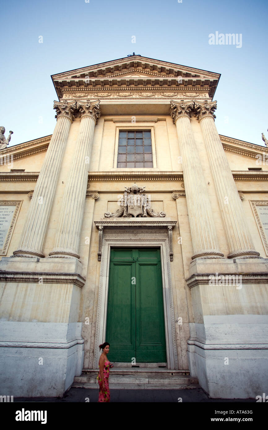 Facade of San Rocco church, Rome Stock Photo - Alamy