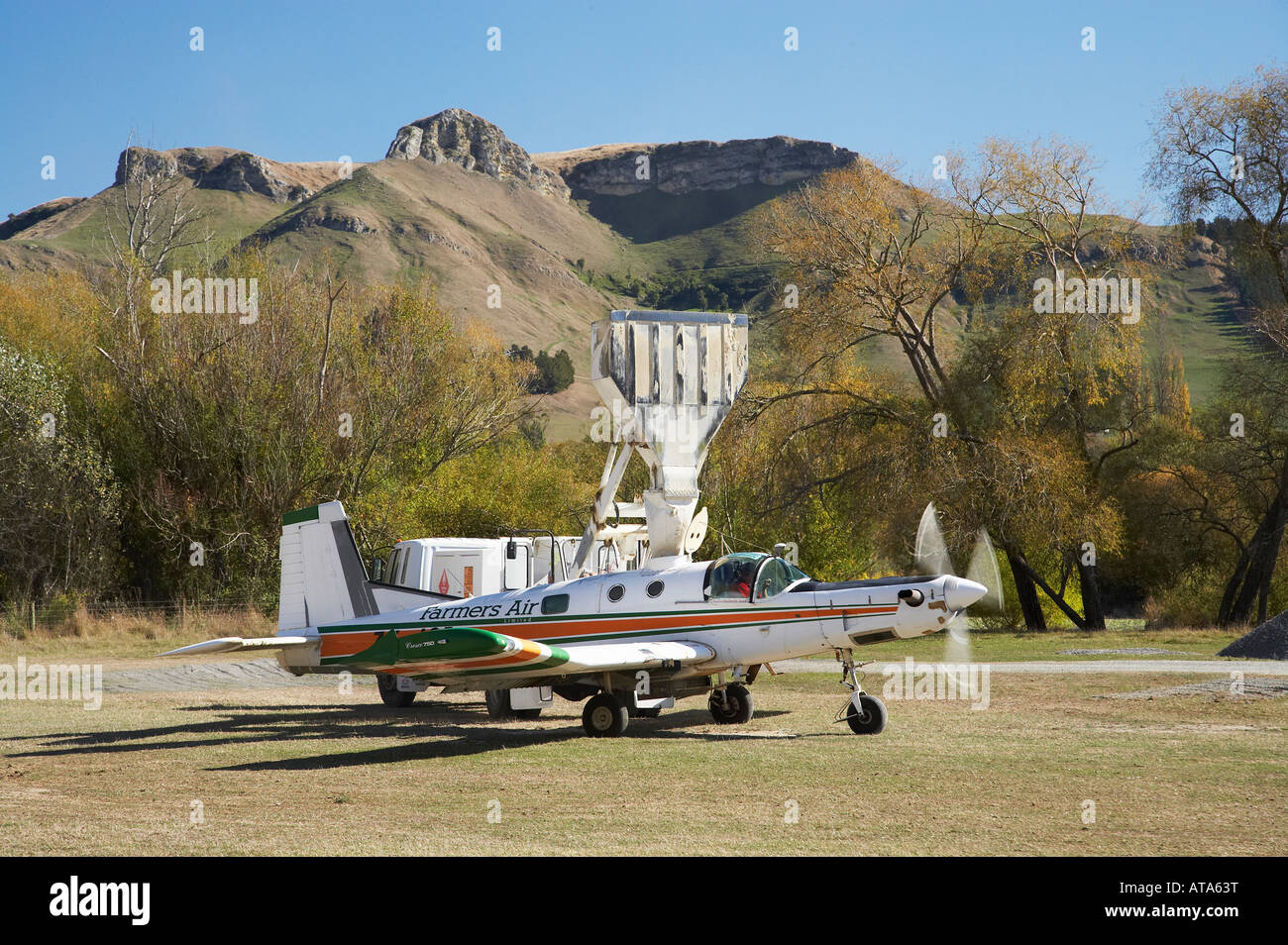 Filling a Top Dressing Plane Tukituki Valley Hawkes Bay North Island ...