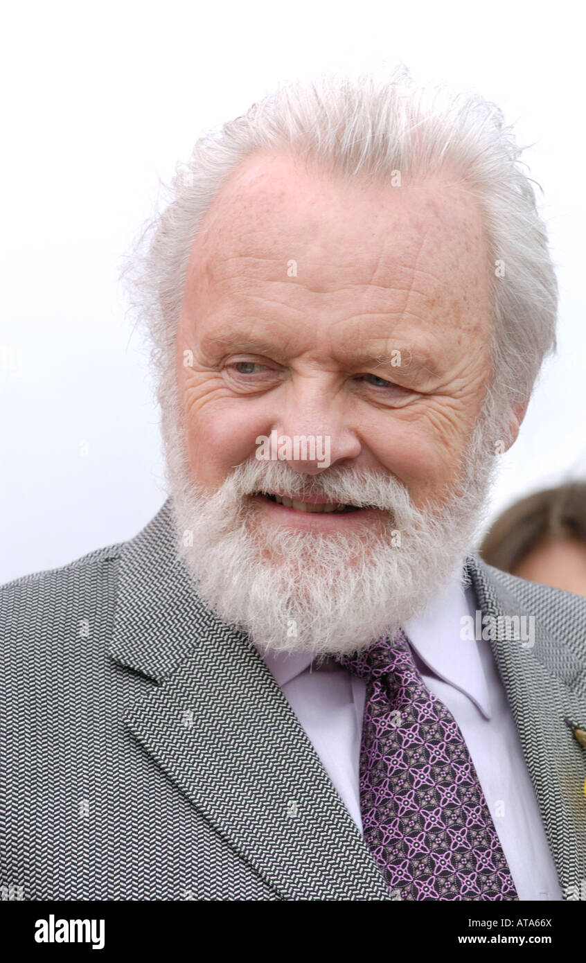 Welsh actor Sir Anthony Hopkins pictured while unveiling a statue of ...
