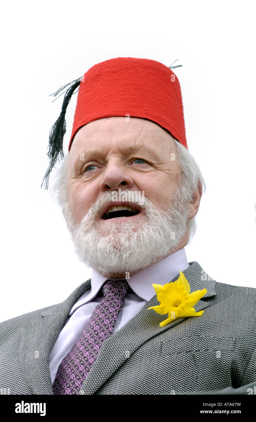 Welsh actor Sir Anthony Hopkins pictured while unveiling a statue of ...