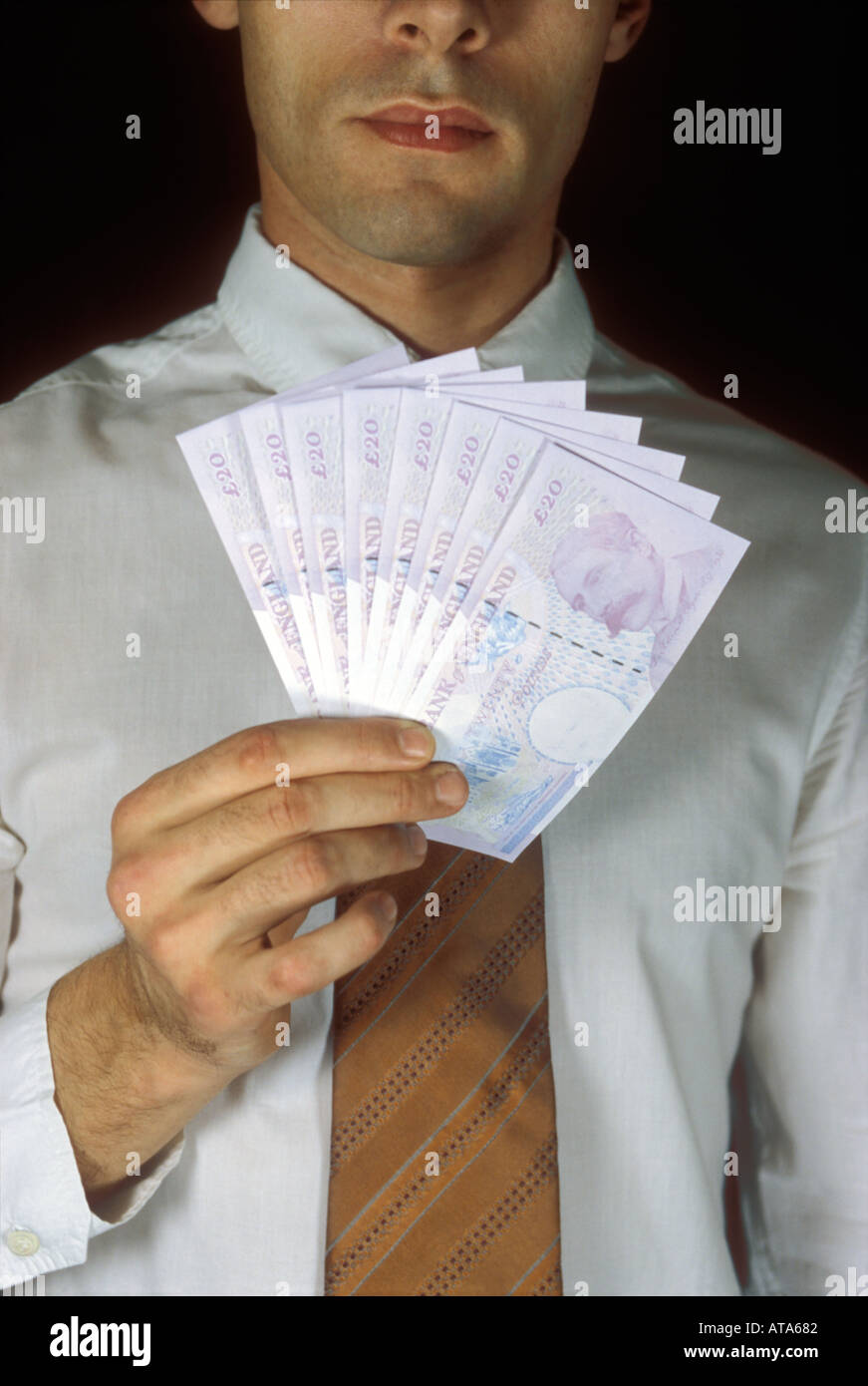 Man counting pound notes hi-res stock photography and images - Alamy