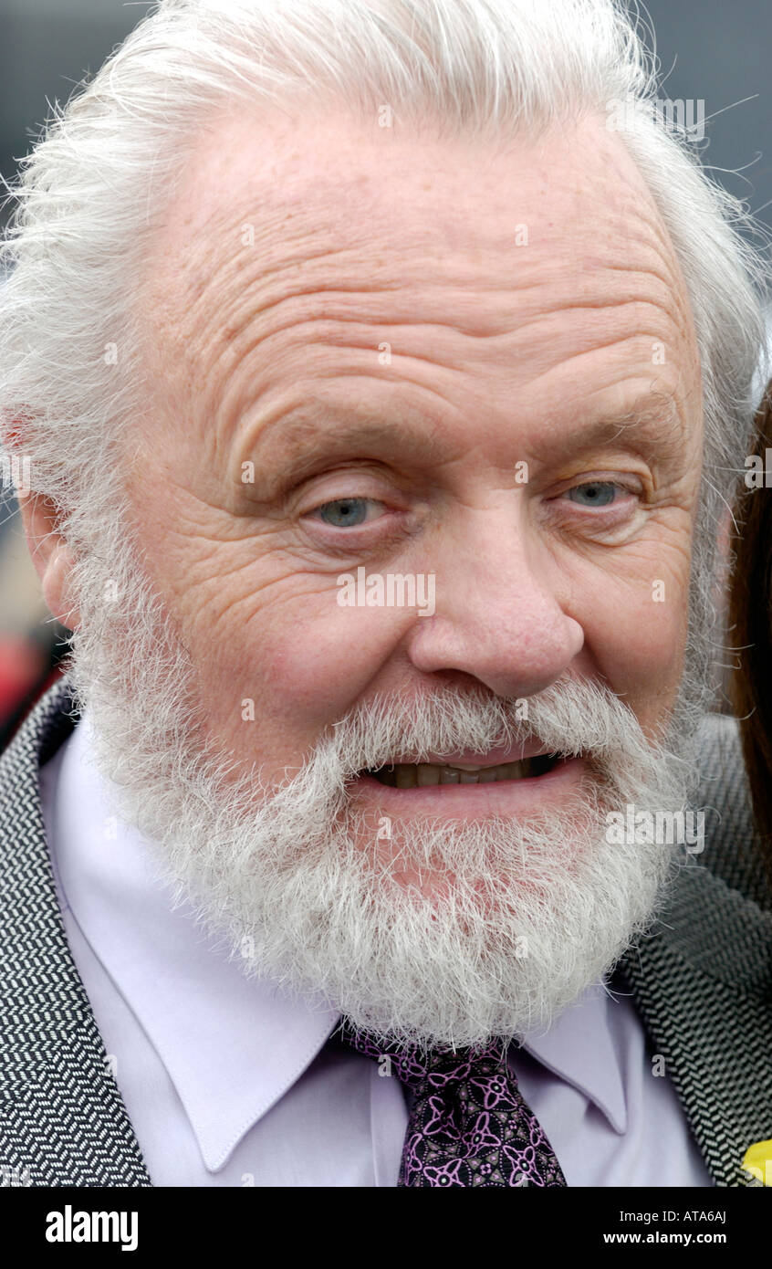 Welsh actor Sir Anthony Hopkins pictured while unveiling a statue of ...