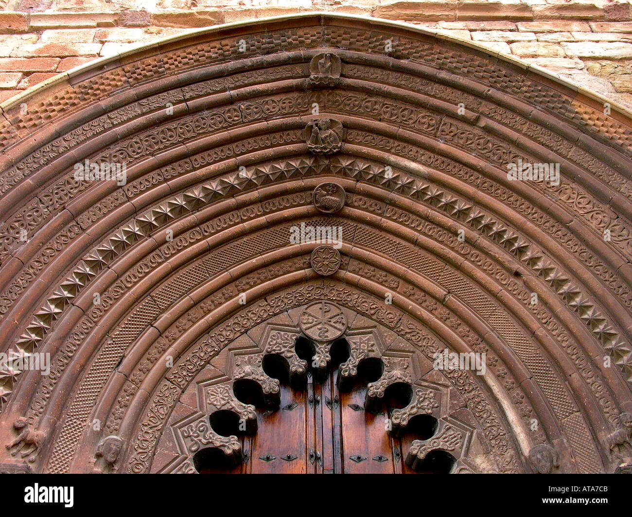 Gothic Portico Church of Cirauqui Camino de Santiago Cirauqui Navarra ...