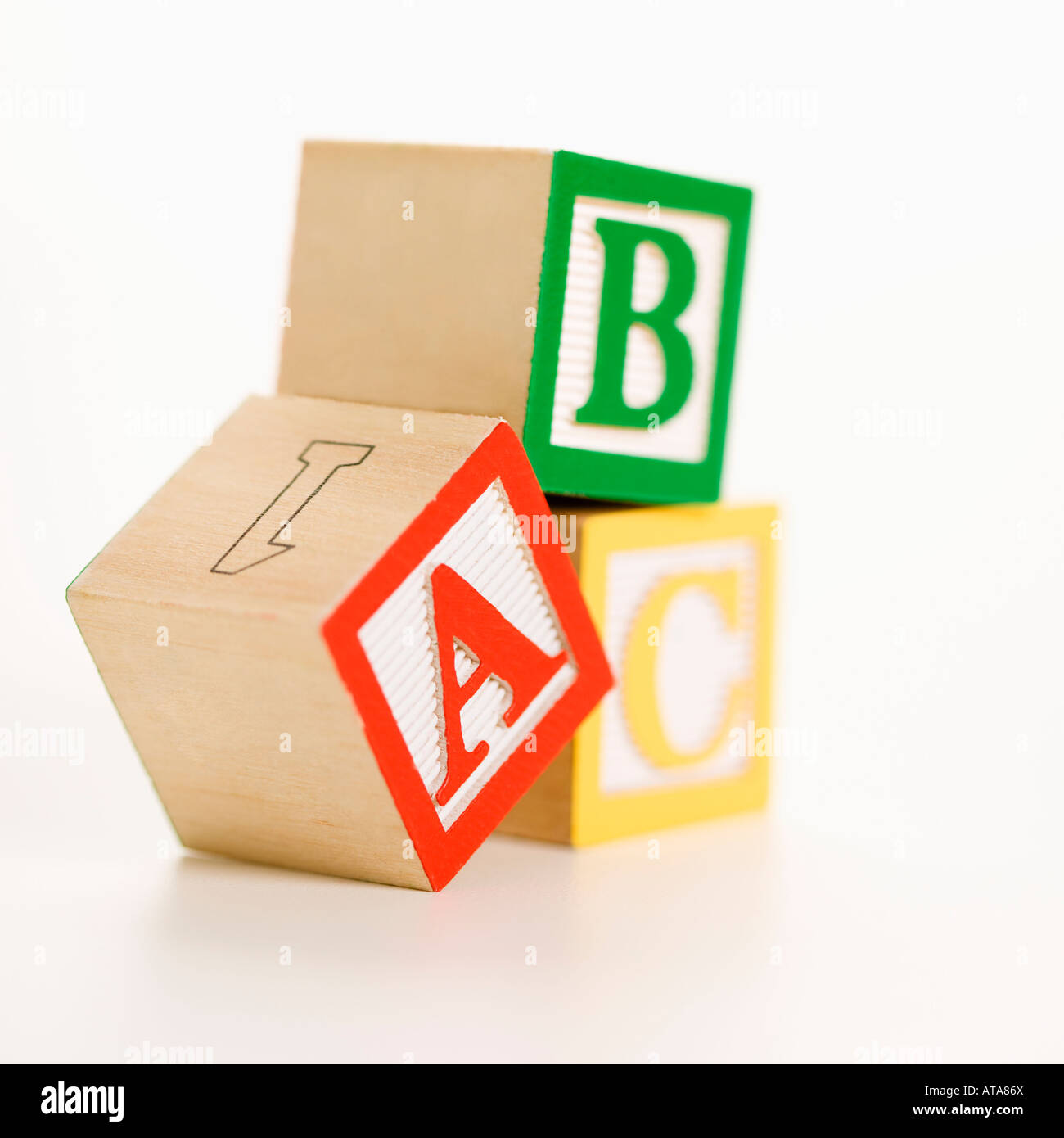 ABC alphabet blocks stacked together Stock Photo - Alamy