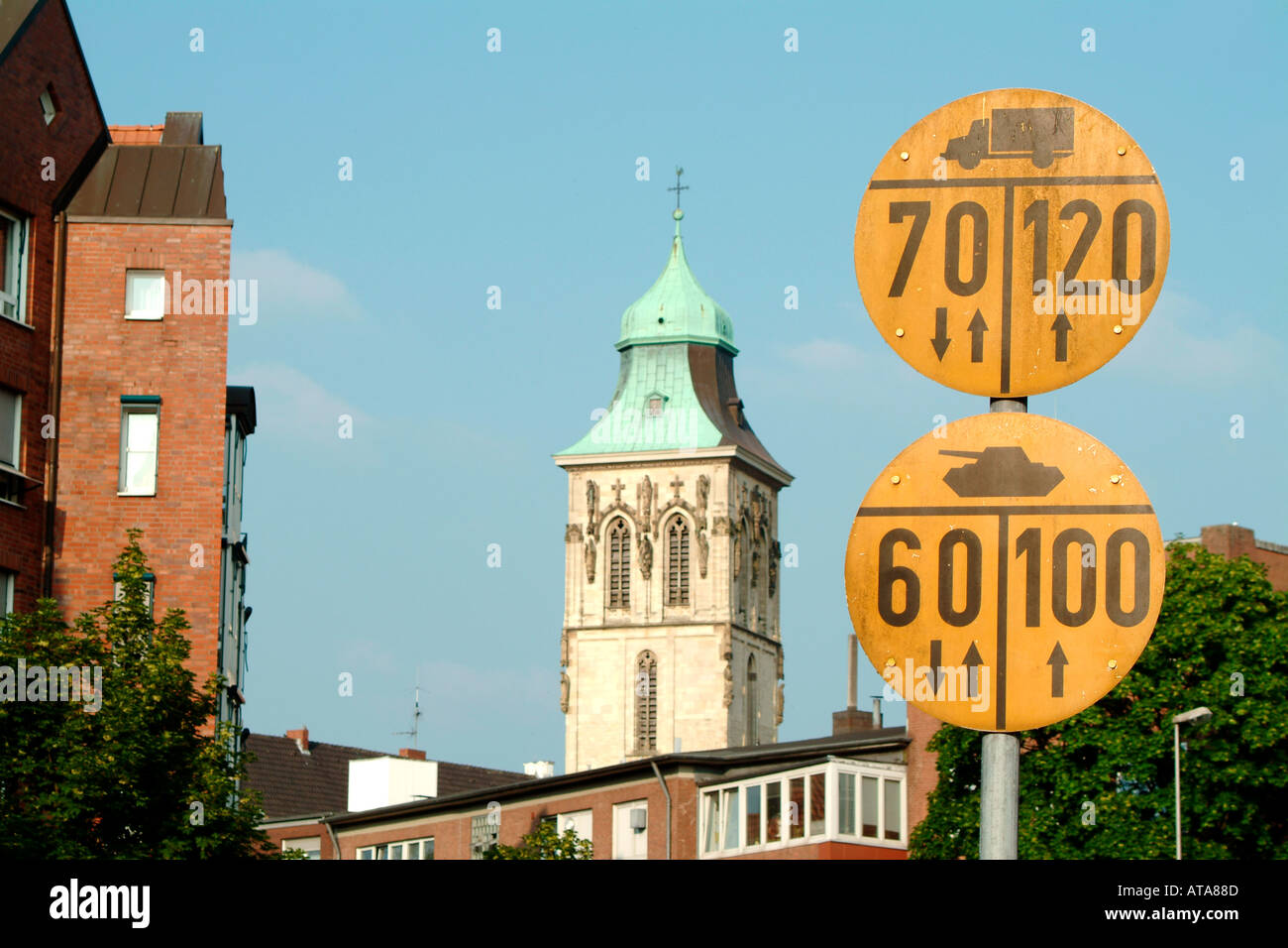 Tank road sign germany hi-res stock photography and images - Alamy