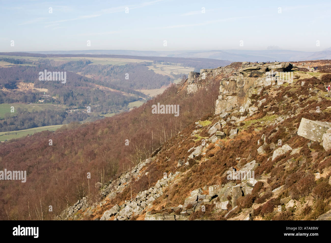 Curbar Edge Derbyshire Peak District Stock Photo - Alamy