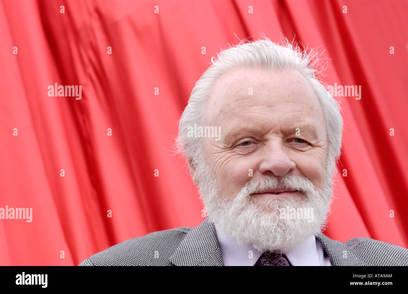 Welsh actor Sir Anthony Hopkins pictured while unveiling a statue of ...