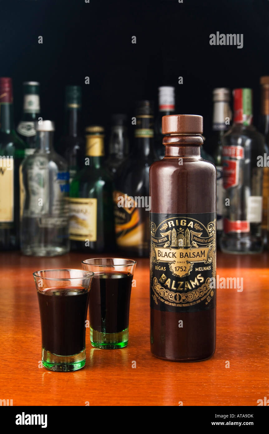Riga Black Balsam is a potent herbal brew in ceramic bottles and is ...