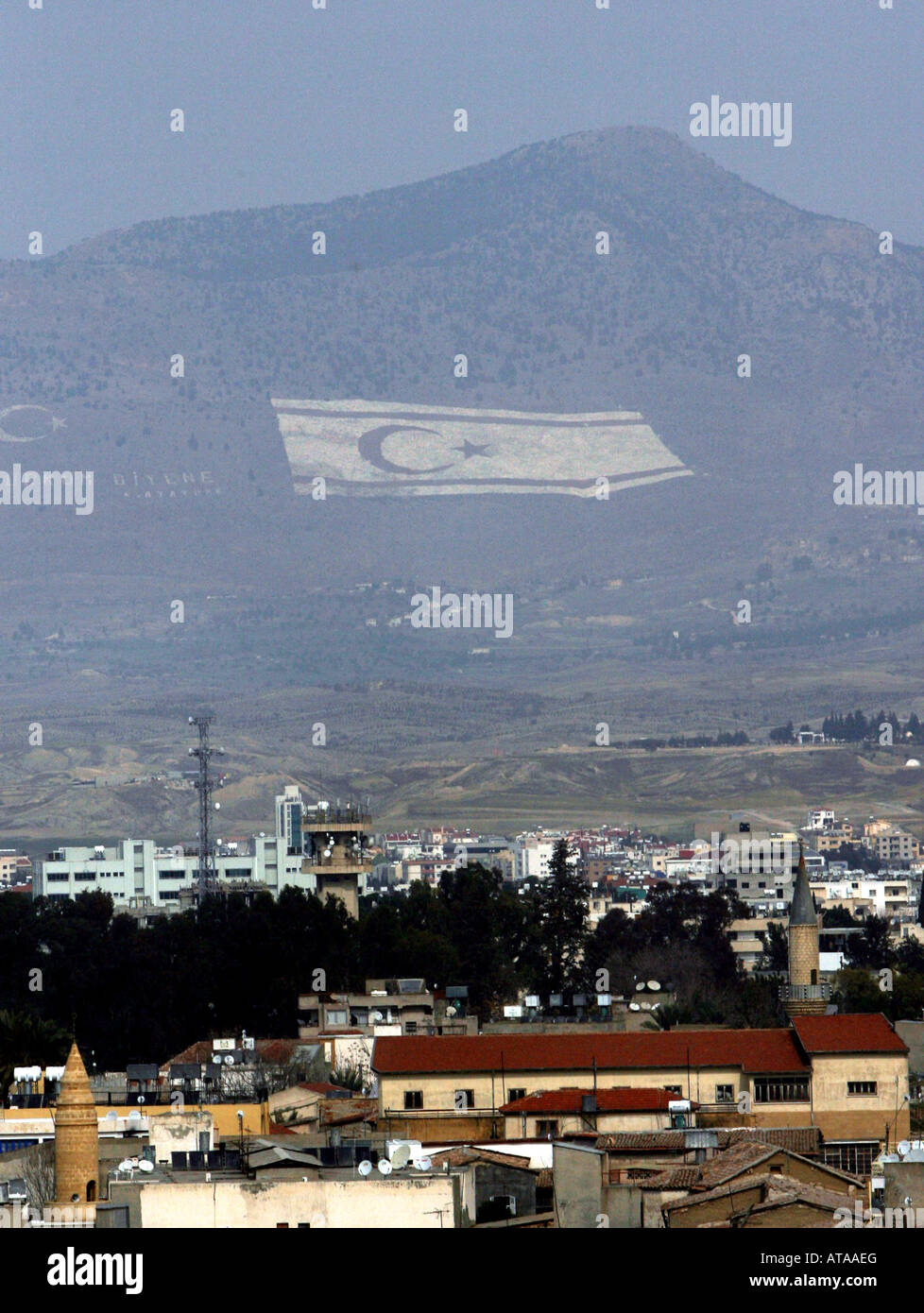 Turkish flag painted on pentadaktylos hi-res stock photography and ...