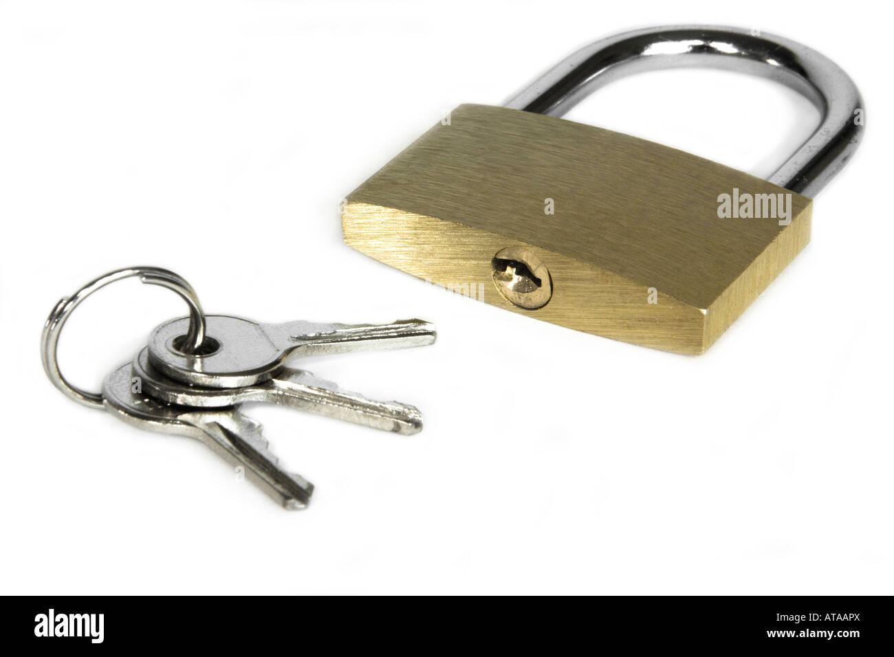 Lock with keys Stock Photo - Alamy