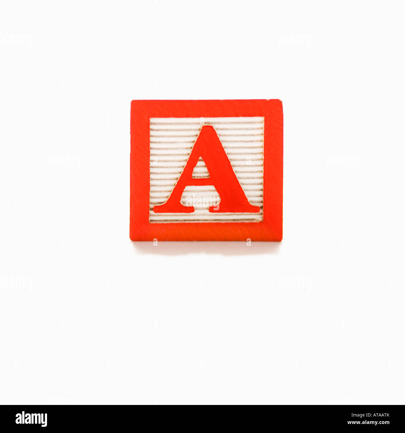 Letter A alphabet block Stock Photo - Alamy