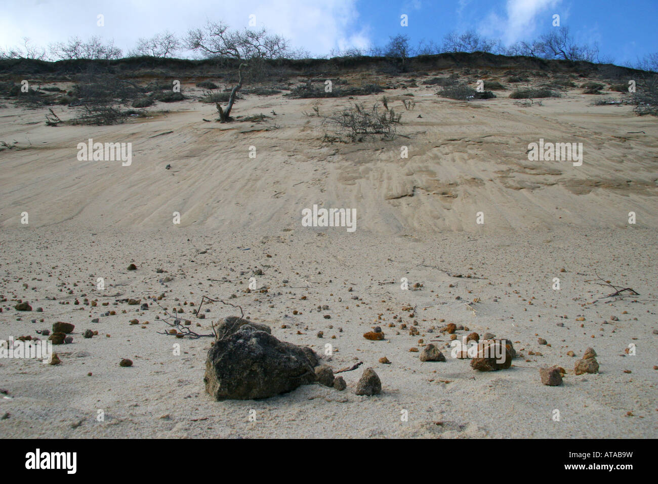 Small and large rocks at the base of a large sand dune Stock Photo - Alamy