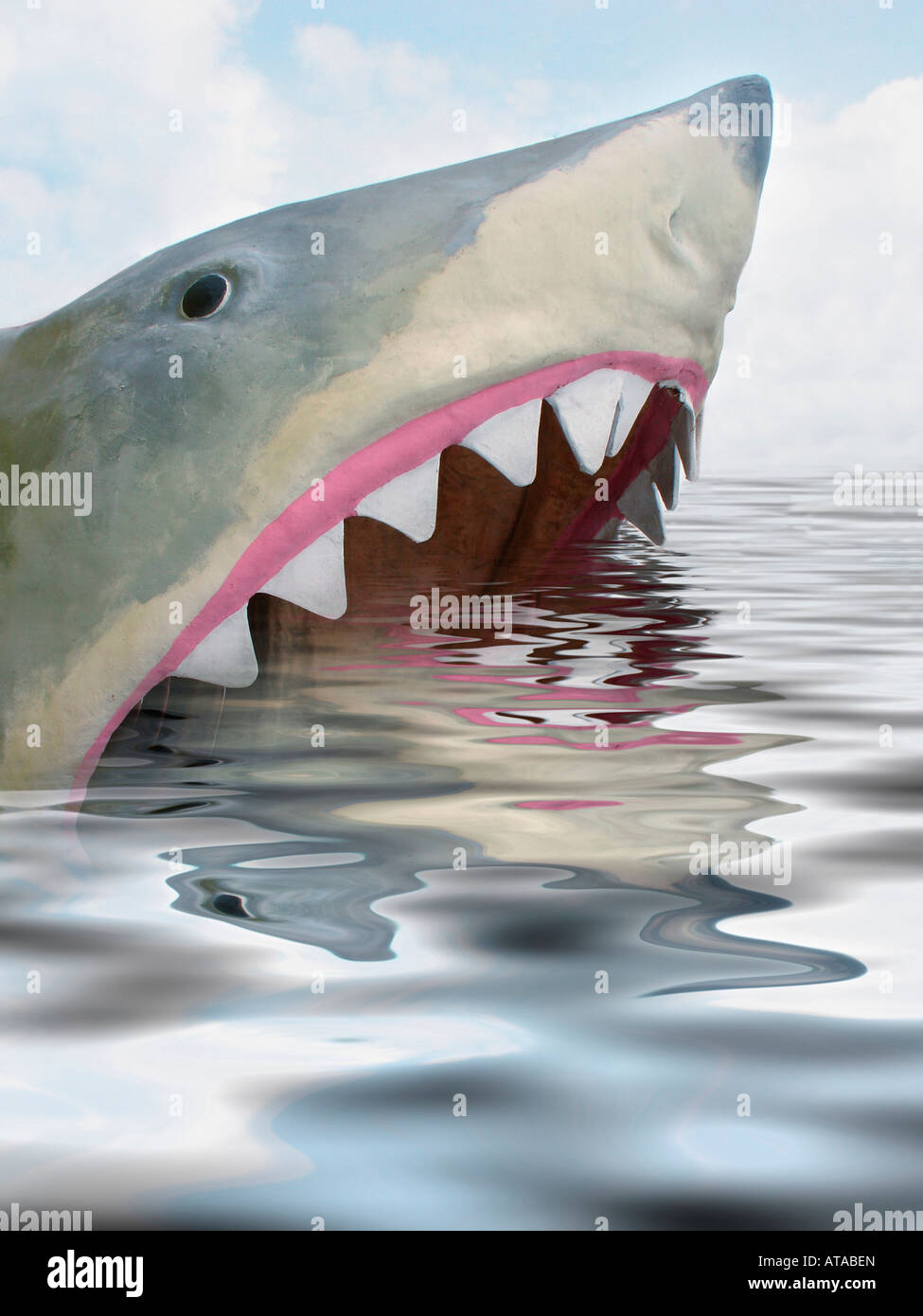Shark attack water danger bite mouth big gulp teeth fish hi-res stock ...