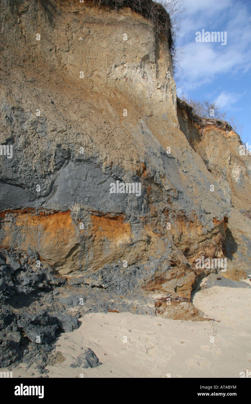 Muddy cliffs and dunes at Wellfleet, Massachusetts, Cape Cod National ...