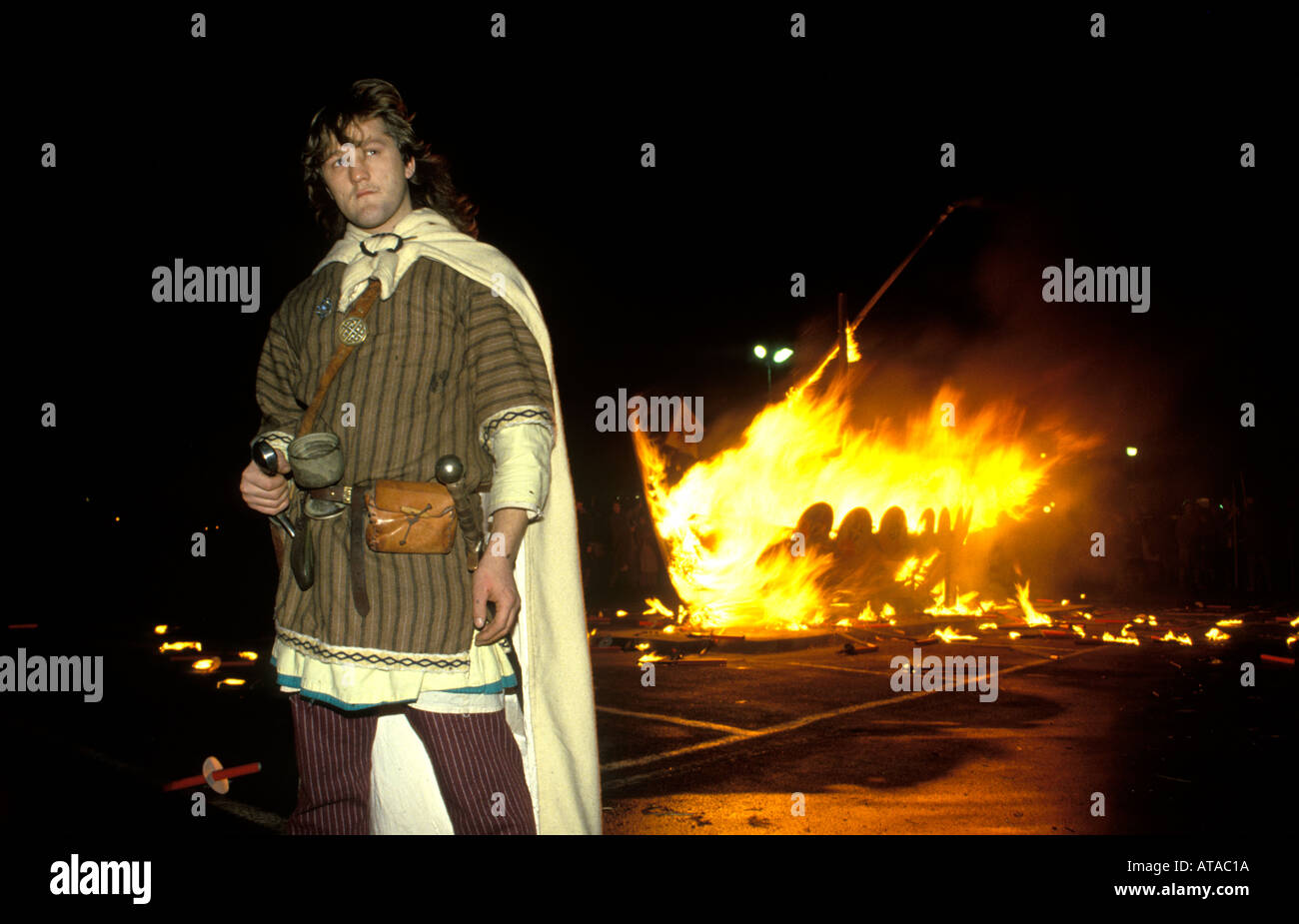 Viking Funeral Pyre Cartoon