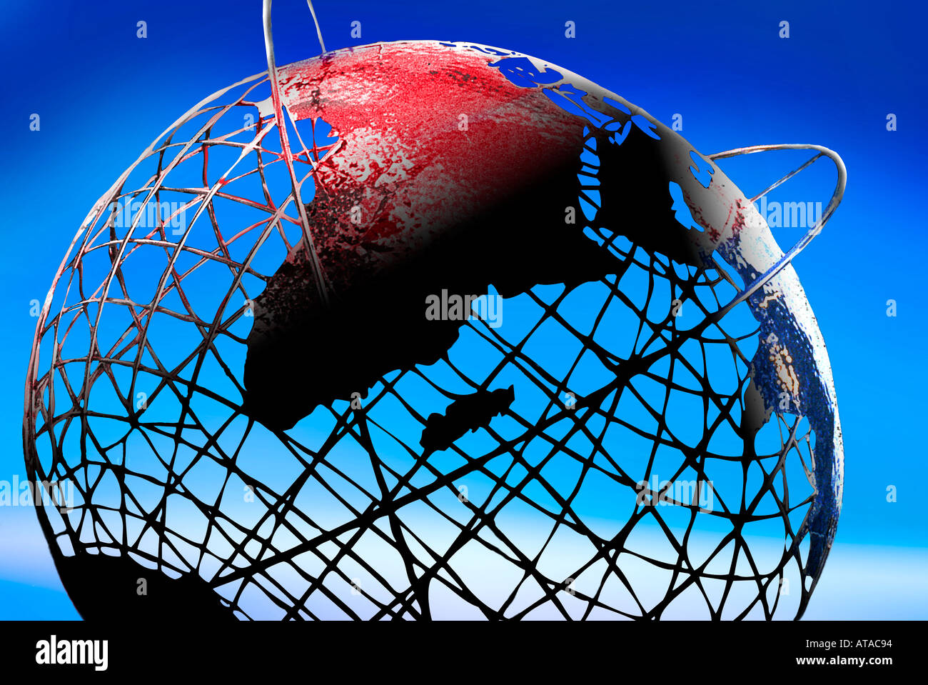 3d globe wire frame model hi-res stock photography and images - Alamy