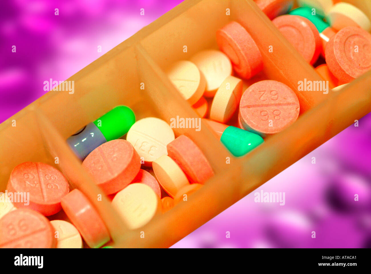 Colorful pill boxes hi-res stock photography and images - Alamy