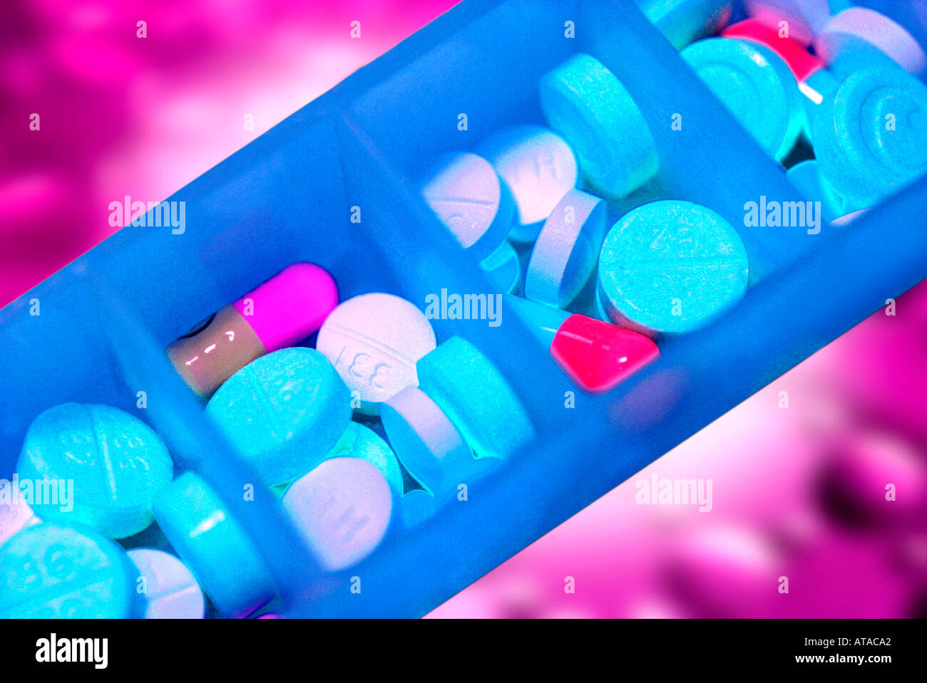 Colorful pill boxes hi-res stock photography and images - Alamy