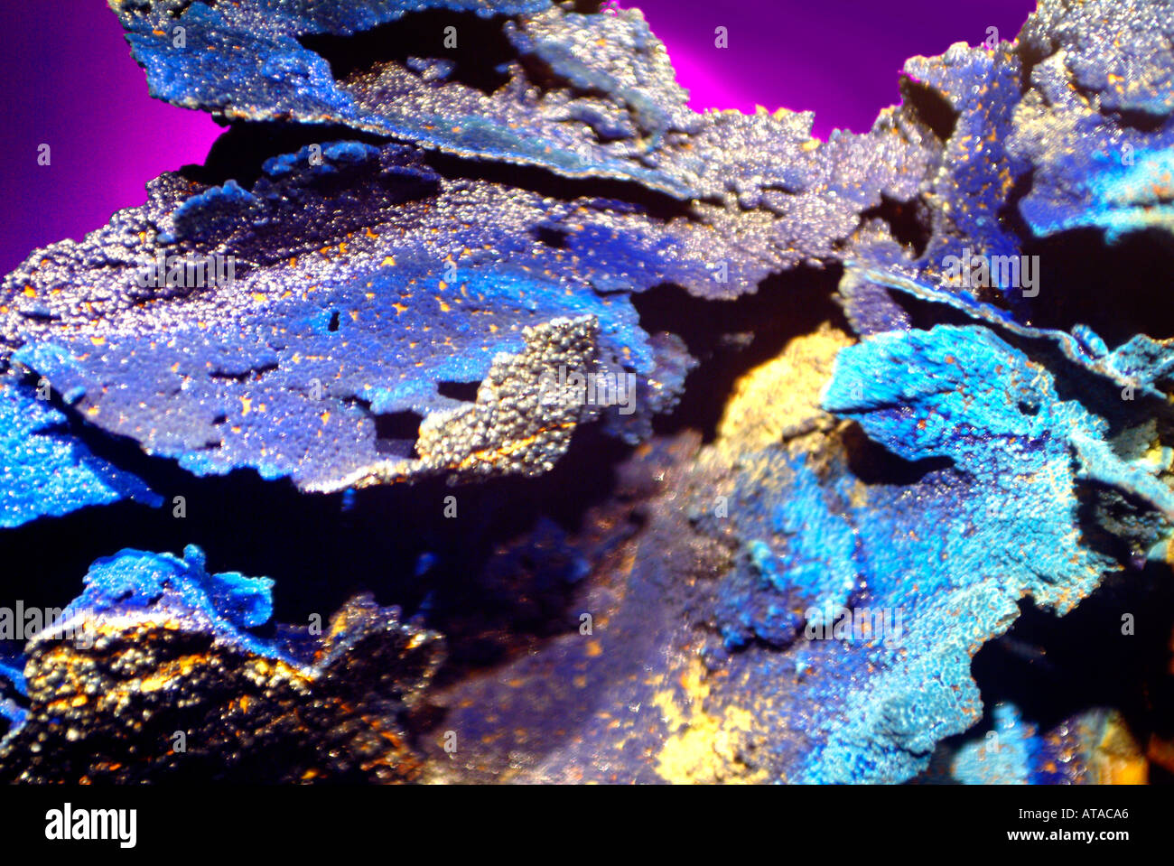 Mineral Azurite crystals Stock Photo - Alamy