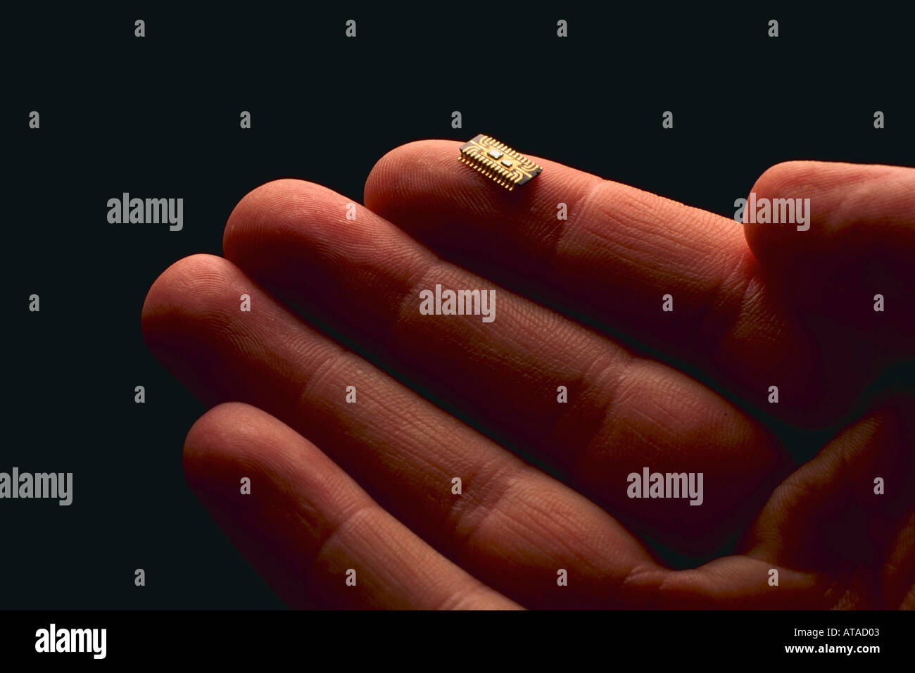 Micro chips hand hi-res stock photography and images - Alamy