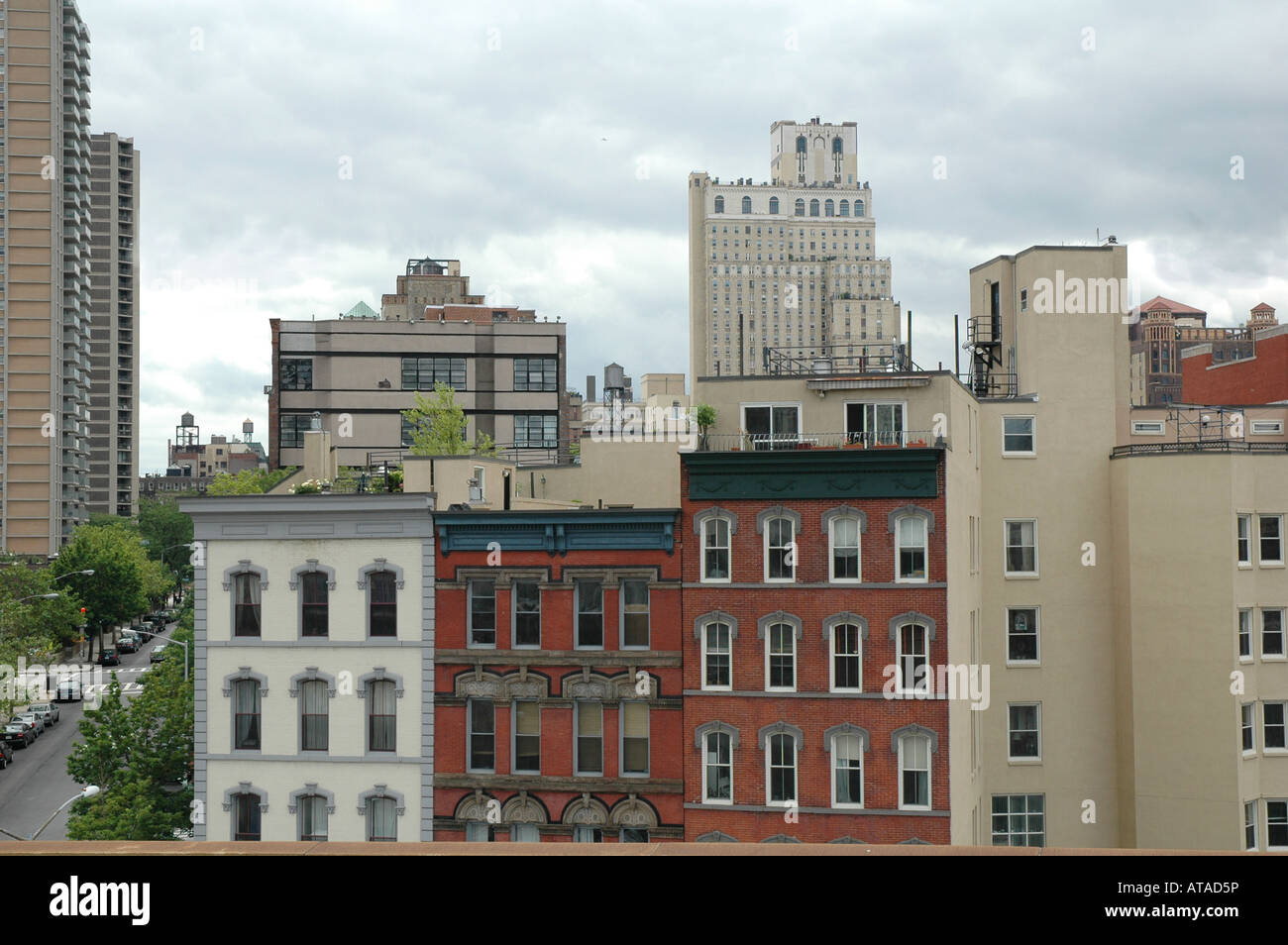 Overview of brooklyn new york neighborhood by the brooklyn bridge Stock ...