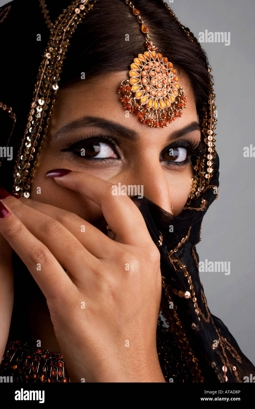 Half Face Portrait Indian Woman High Resolution Stock Photography and ...