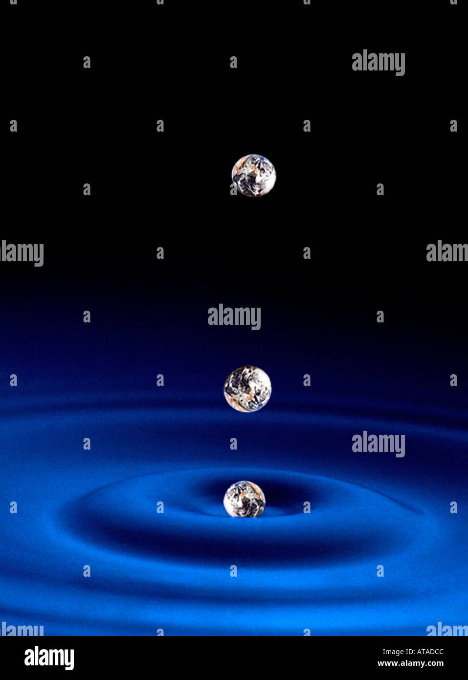 Earth sinking into the abyss Stock Photo - Alamy