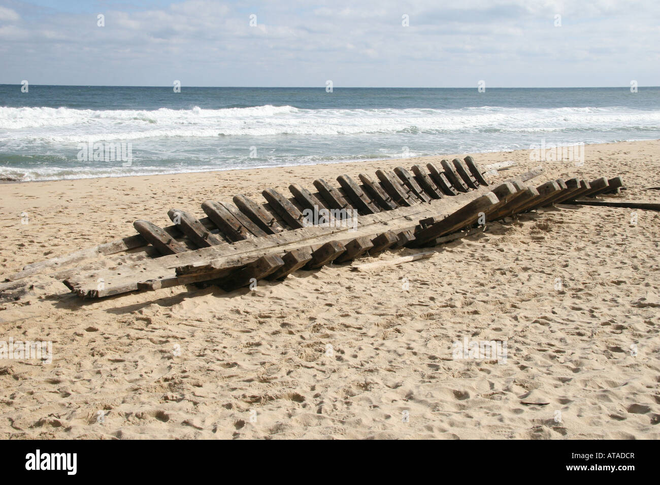 Remains of an 18th century schooner shipwrecked off the coast of Cape ...