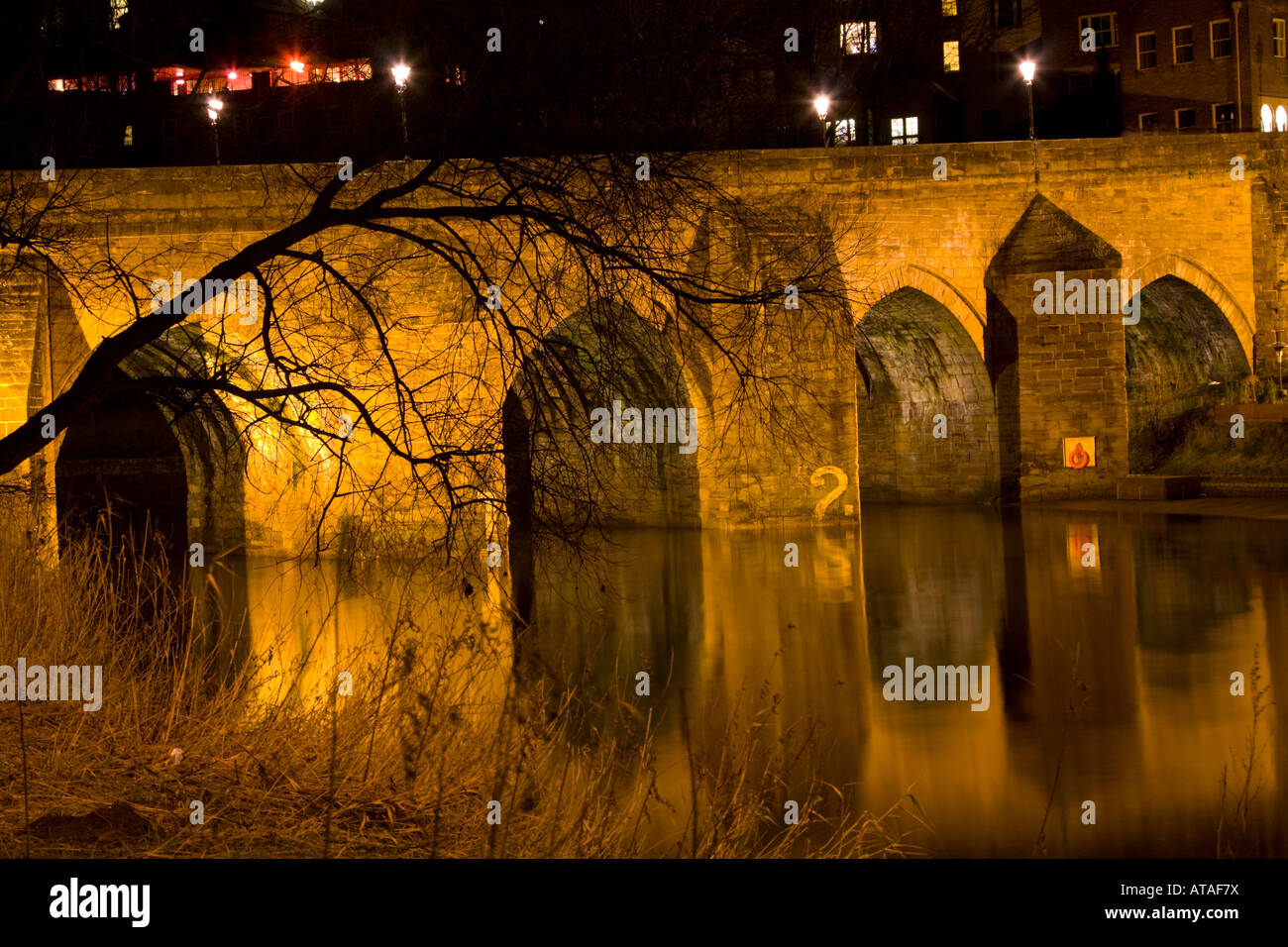 Elvet Bridge Durham UK at Dusk Stock Photo - Alamy