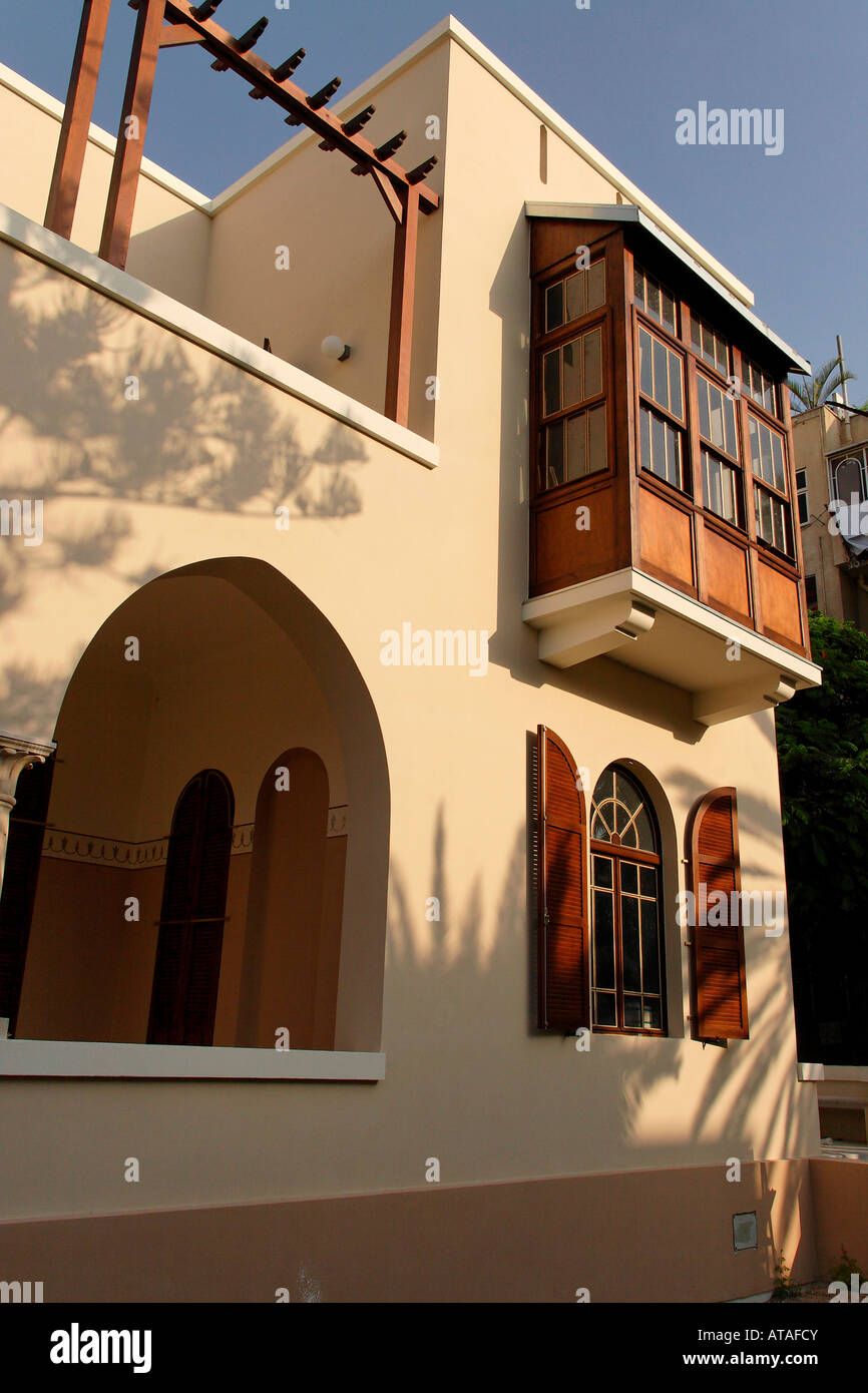 Israel Tel Aviv Bialik House a Bauhaus style building Stock Photo - Alamy