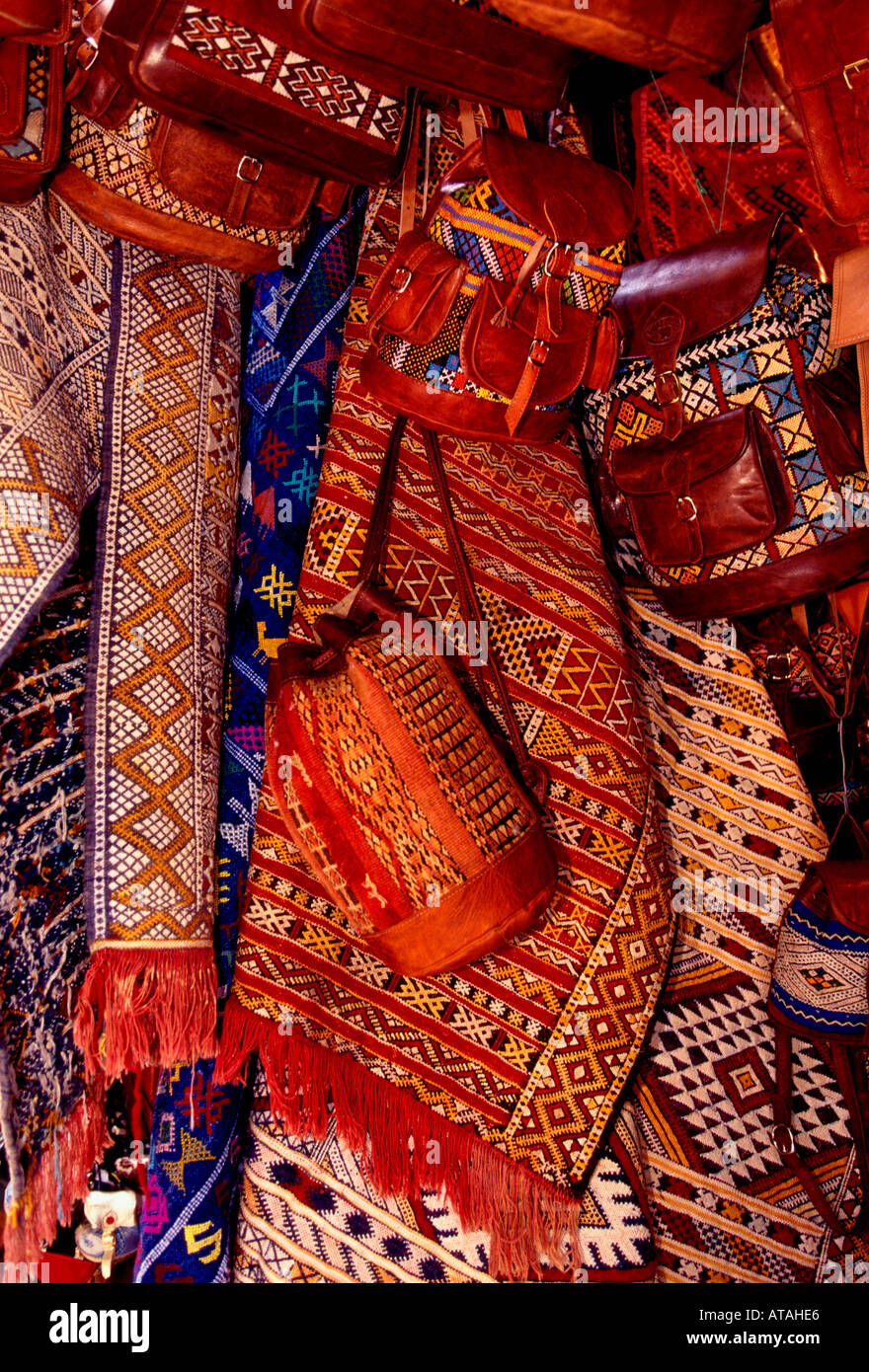 Moroccan leather goods bags hi-res stock photography and images - Alamy